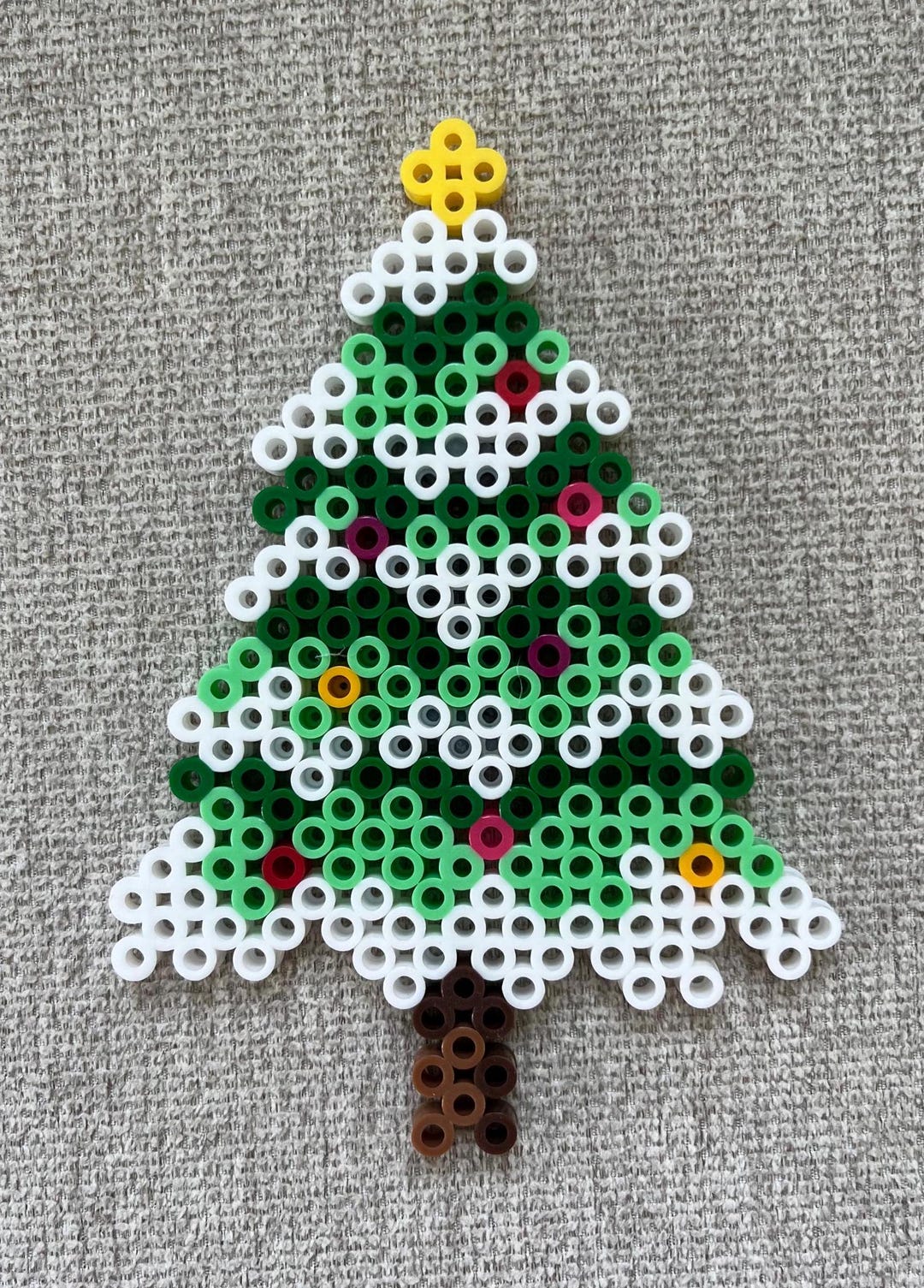 Christmas Tree Perler Bead Magnet - Etsy