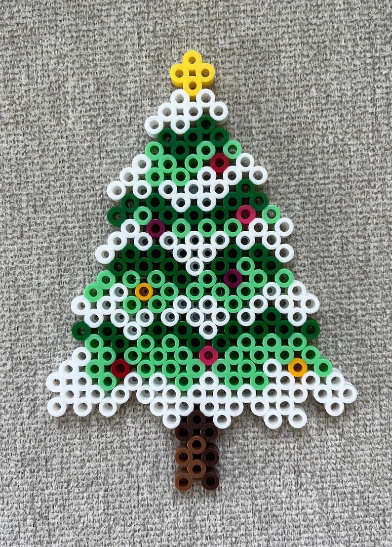 Christmas Tree Perler Bead Magnet - Etsy
