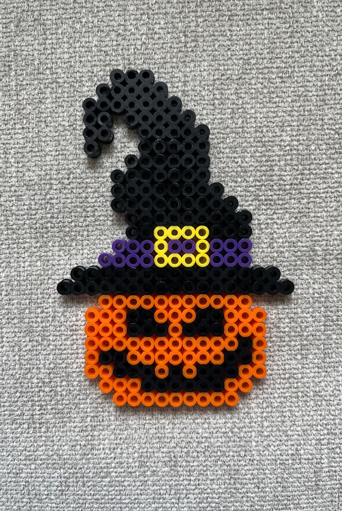 Witch Pumpkin Perler Bead Magnet - Etsy