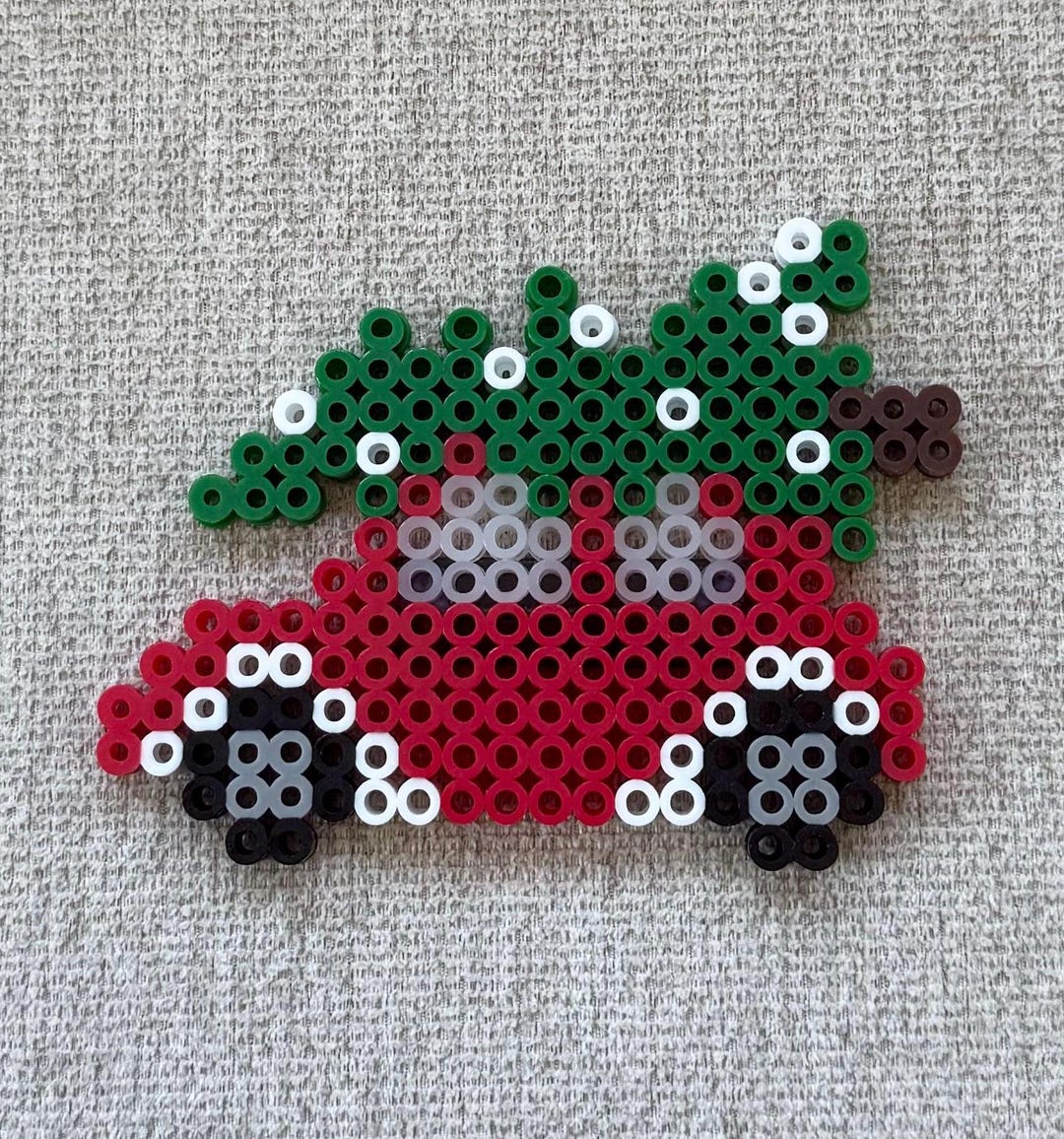 Christmas Car Perler Bead Magnet - Etsy