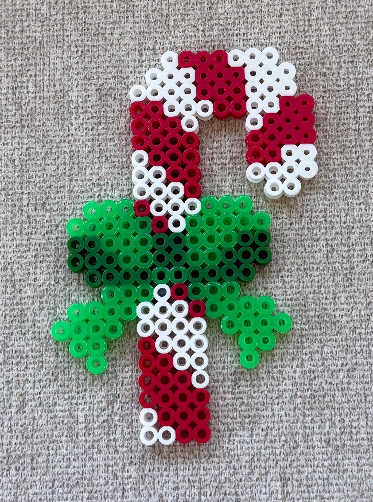 Candy Cane Perler Bead Magnet - Etsy
