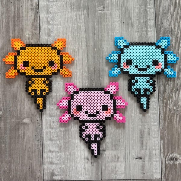 Axolotl Perler Beads - Etsy