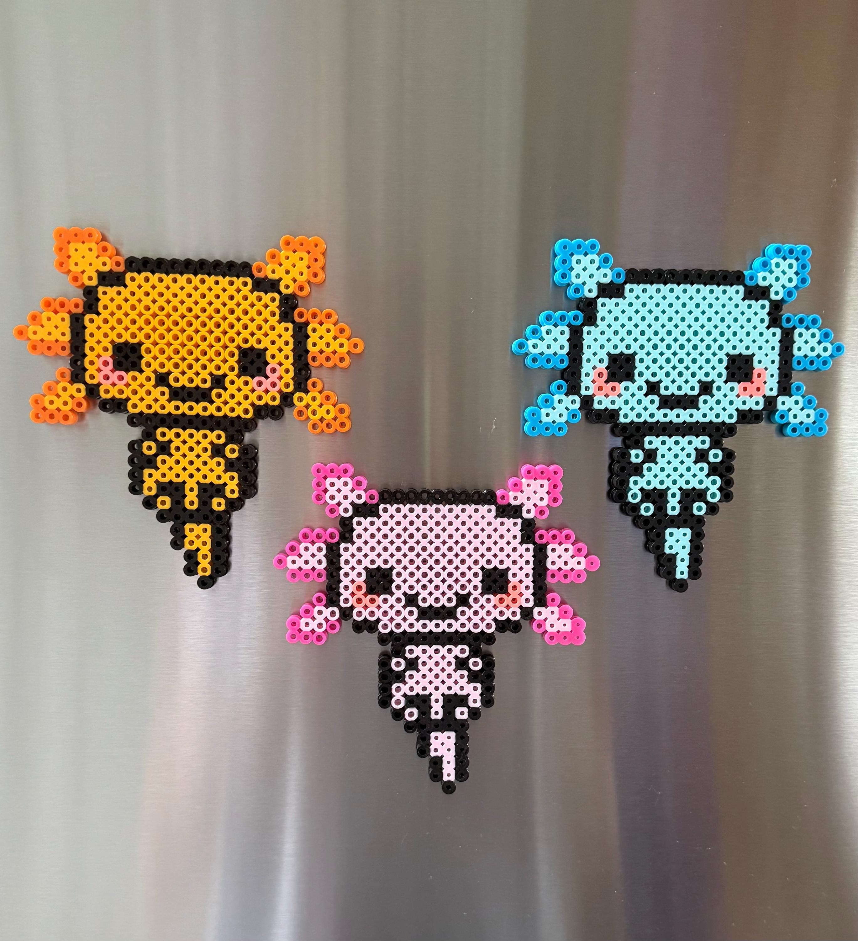 Axolotl Perler Bead Magnet | Axolotl Lovers | Axolotl Enthusiasts ...