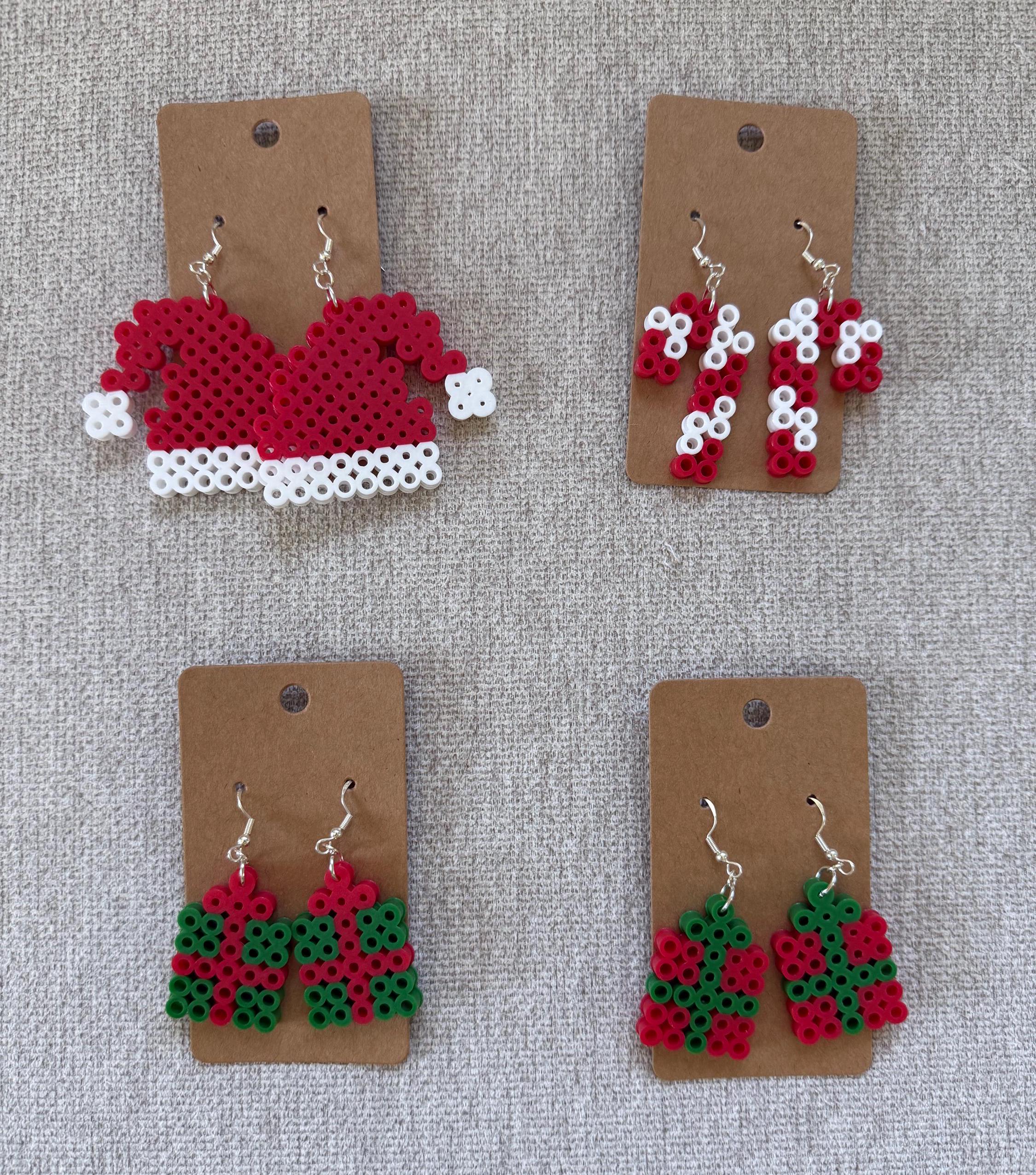 Christmas Perler Bead Earrings - Etsy