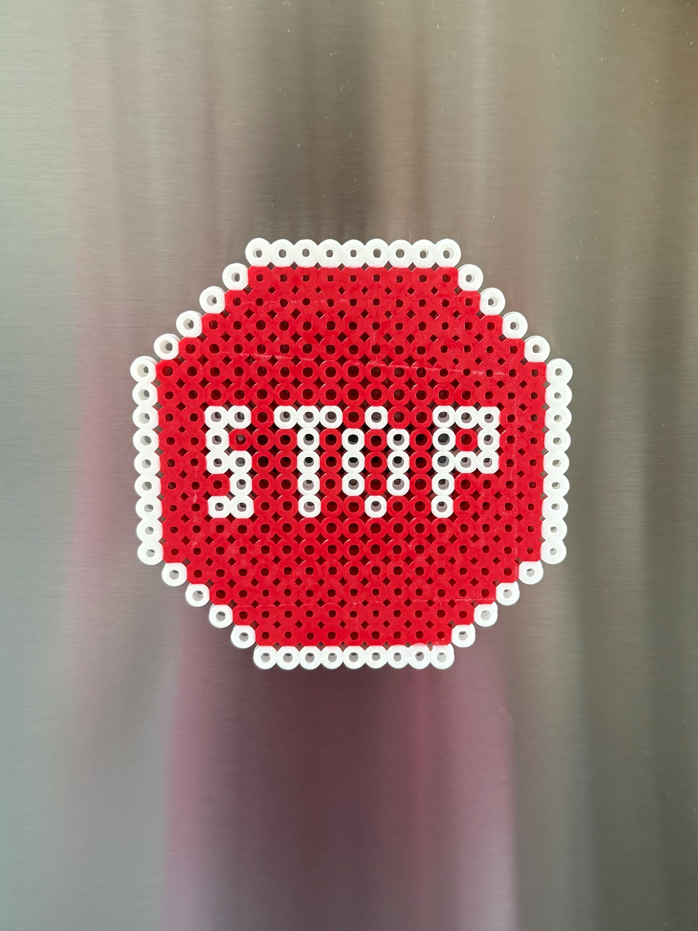 Stop Sign Perler Bead Magnet | Road Sign Magnet | Driving Gift | New ...