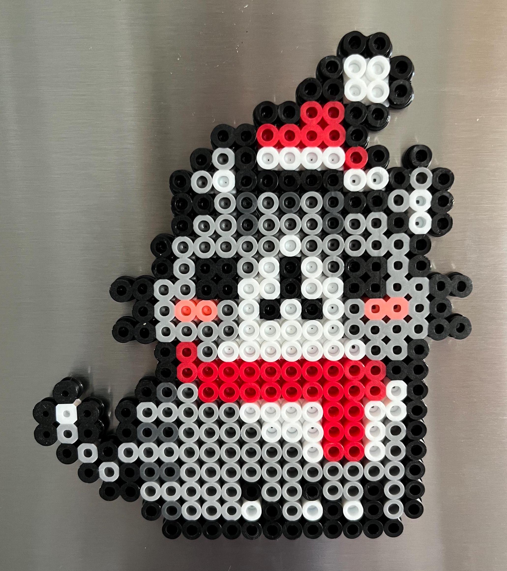 Santa Cat Perler Bead Magnet - Etsy
