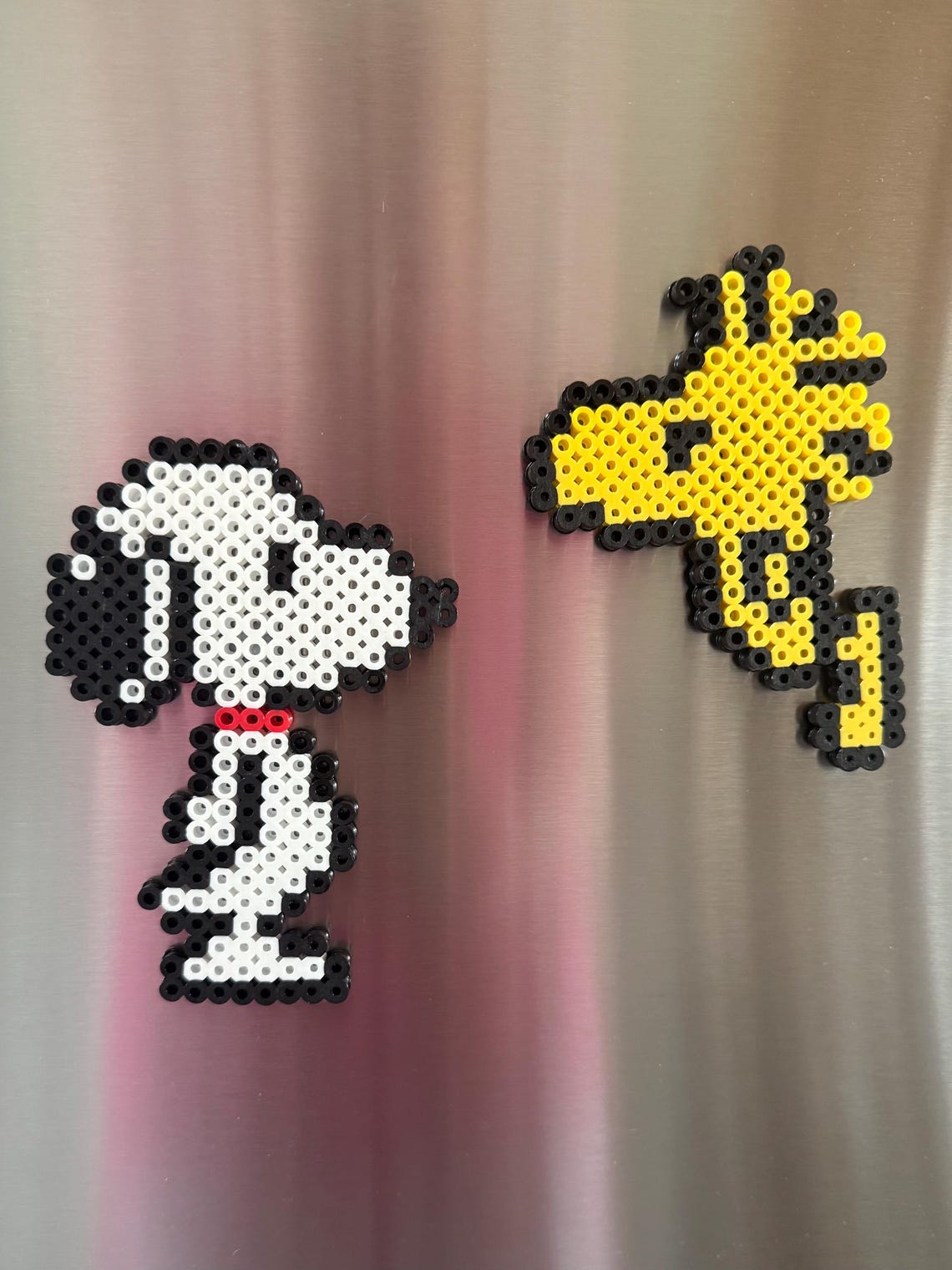 Snoopy and Woodstock Perler Bead Magnet | Snoopy Lovers | Snoopy Gifts ...