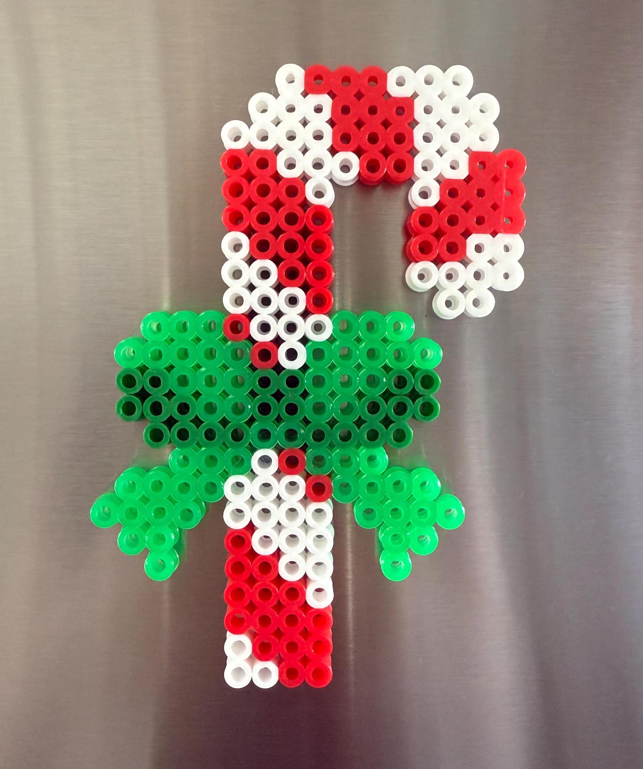 Candy Cane Perler Bead Magnet - Etsy