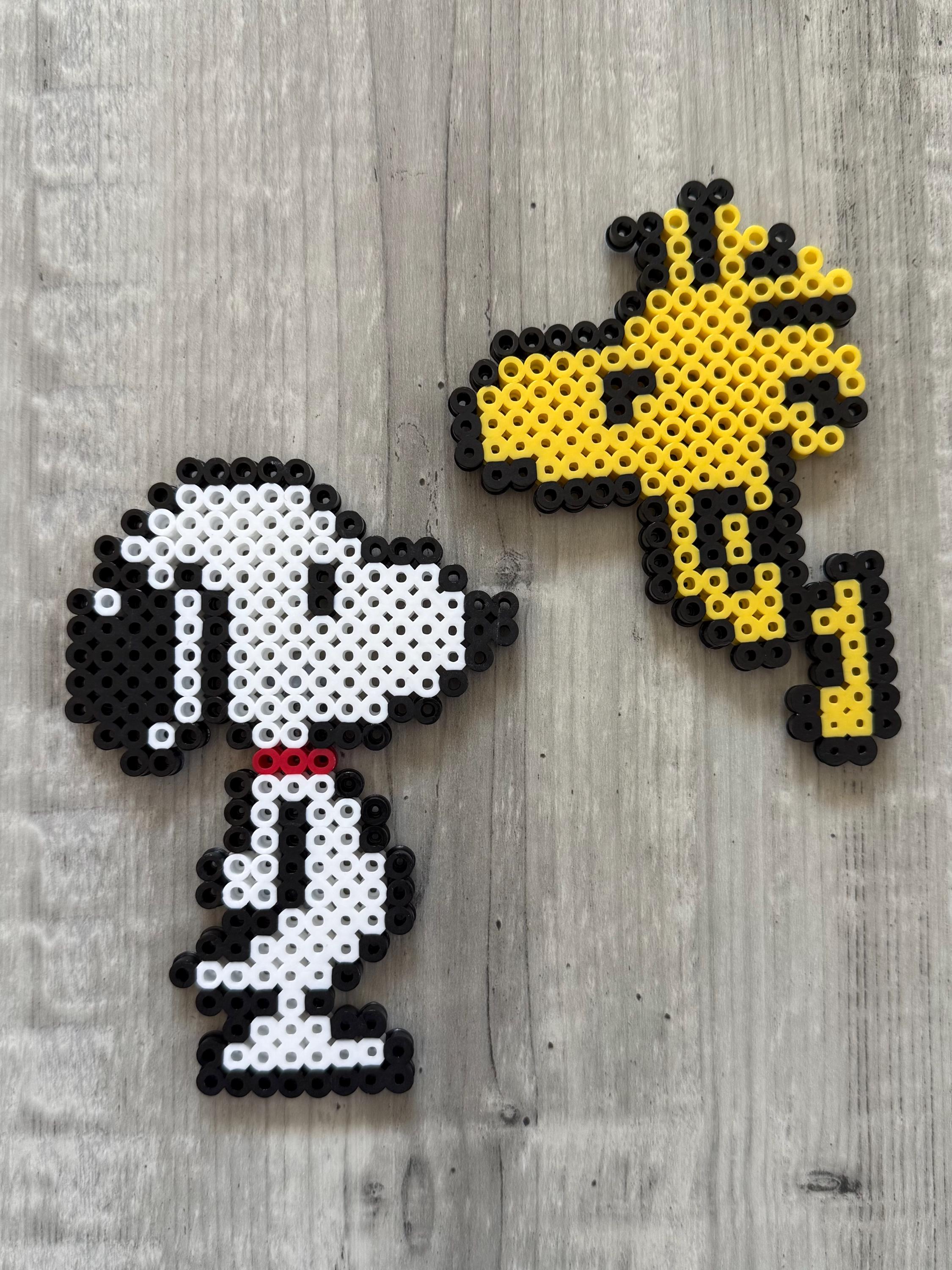 Snoopy and Woodstock Perler Bead Magnet | Snoopy Lovers | Snoopy Gifts ...