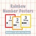 Rainbow Number Posters With Ten Frames/ Number Posters/ Classroom Decor ...