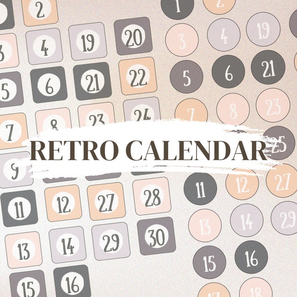 Retro Calendar - Etsy