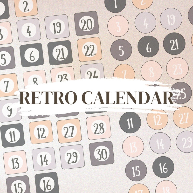Retro Calendar - Etsy