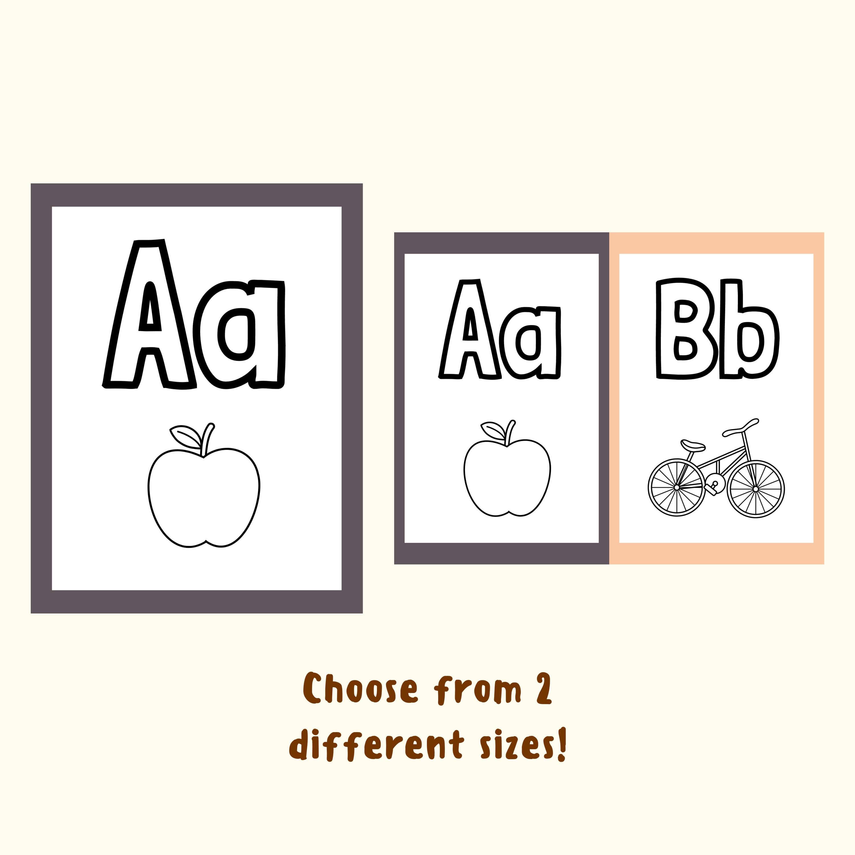 Retro Alphabet Posters With Pictures/ ABC Posters/ Classroom Decor ...