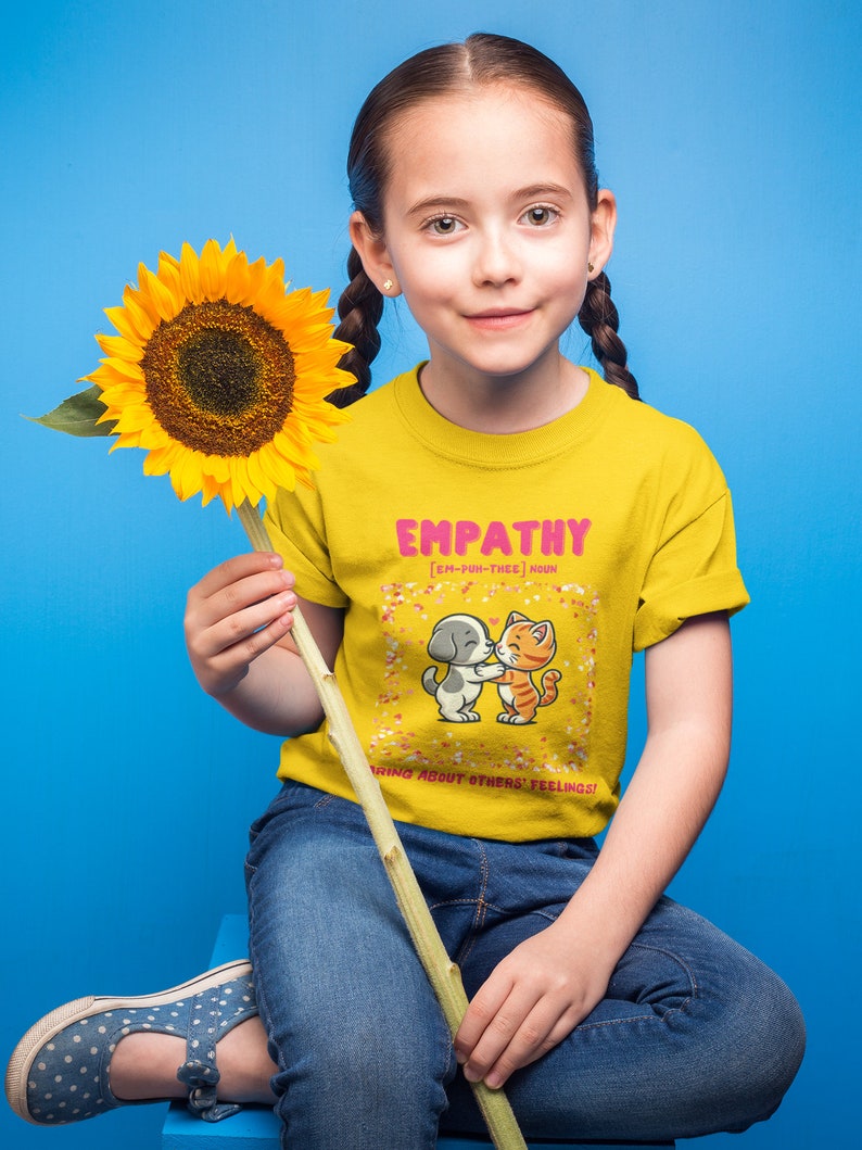 Kids Empathy Graphic T-shirt Learn Feelings Tee Cute Puppy and Kitten ...