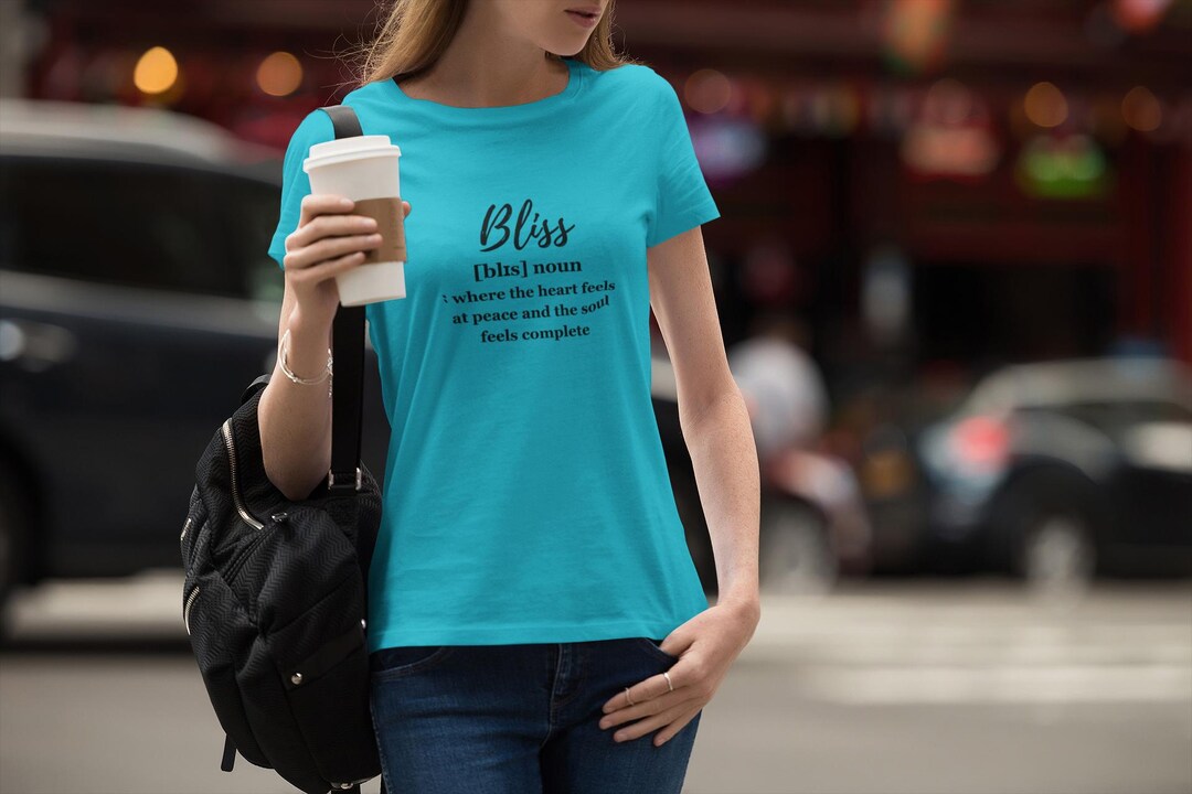 Bliss Definition Positive Vibe Women's T-shirt, Graphic Tee ...