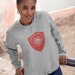Joyful Warrior RED Shield Sweatshirt Joyful Sun Graphic for Women ...