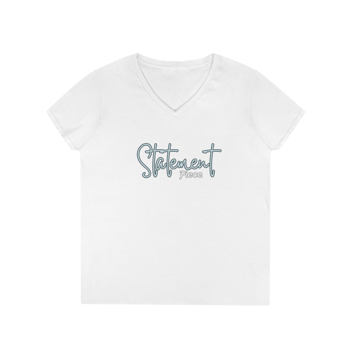 Statement Piece T-shirt - Minimalist Women's V-neck Tee | Trendy ...