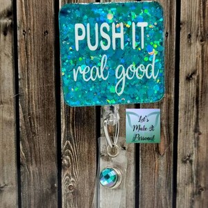 Push It Real Good Labor and Delivery Retractable Badge Reel - Etsy