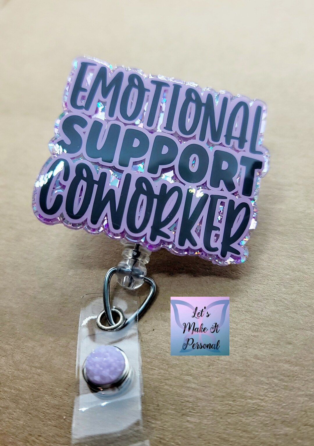 Emotional Support Coworker Retractable Badgeholder - Etsy