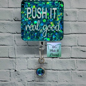 Push It Real Good Labor and Delivery Retractable Badge Reel - Etsy
