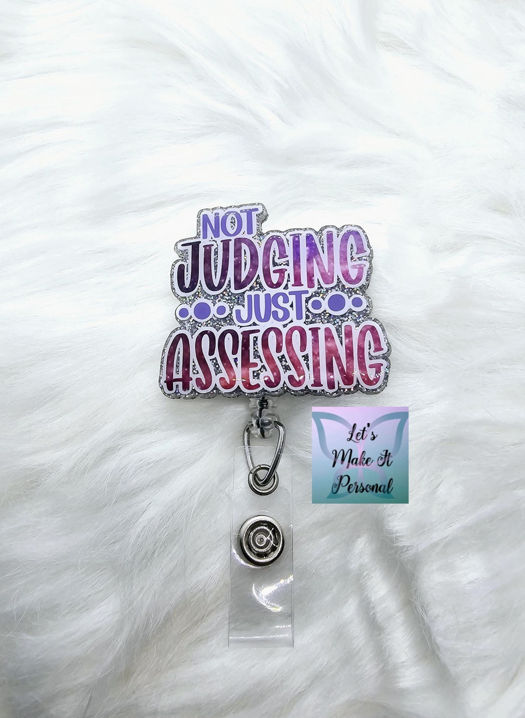 Not Judging Just Assessing Retractable Badge Reel - Etsy