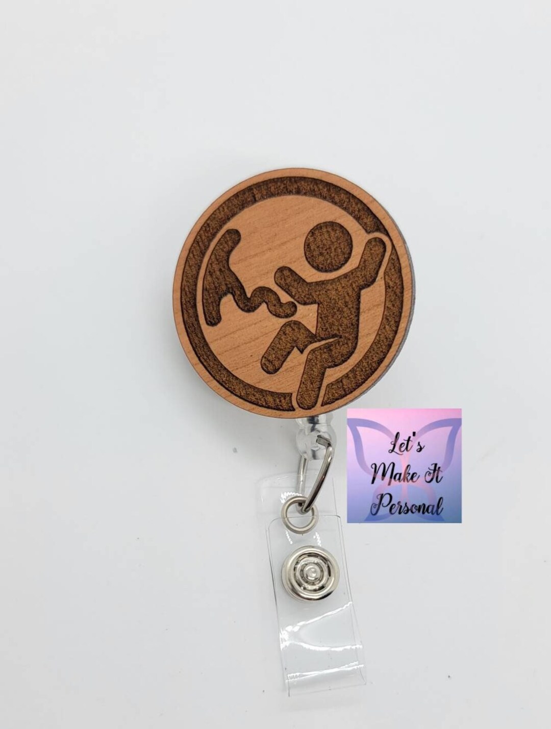 Fetus With Umbilical Line Engraved Wood Retractable Badge Reel - Etsy