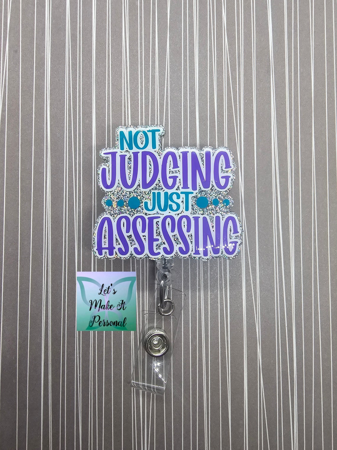 Not Judging Just Assessing Retractable Badge Reel - Etsy