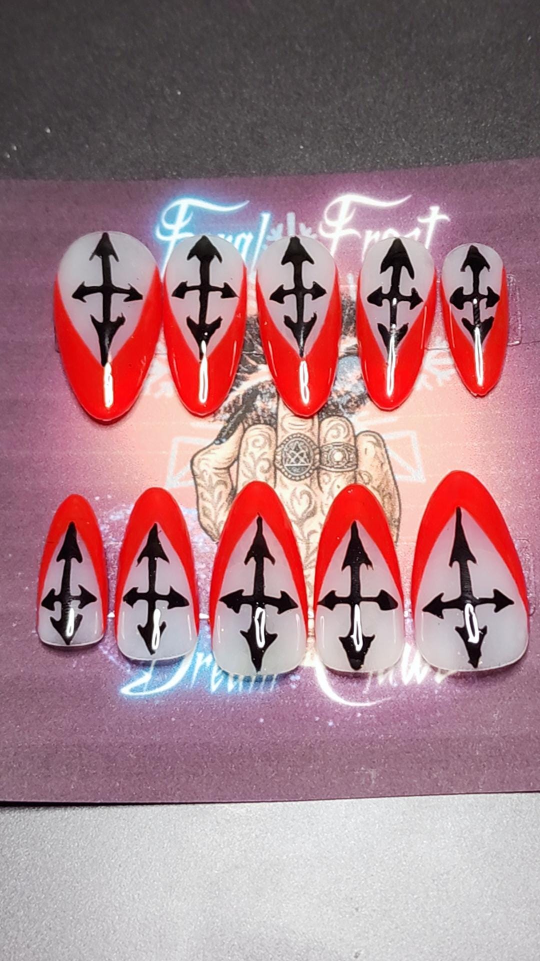 Gothic Cross Claws – Pre-made Press-on Nails | Alt Luxury | Feral Frost ...