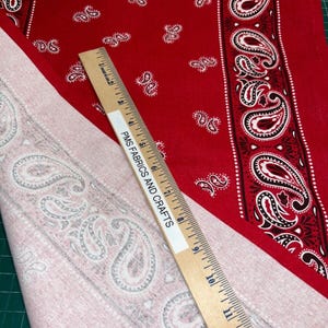 MODA 100% Cotton Toweling Fabric Novelty Bandana - RED - 16 in Wide X ...