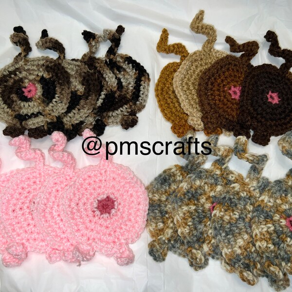 Crochet Pig Coasters - Etsy