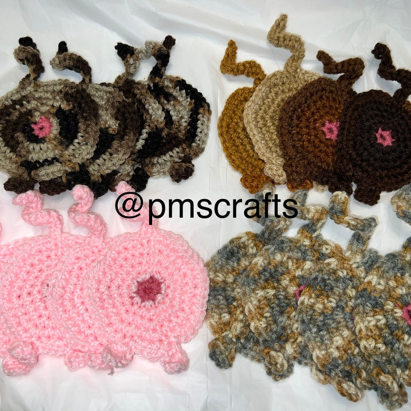 Crochet Pig Coasters - Etsy