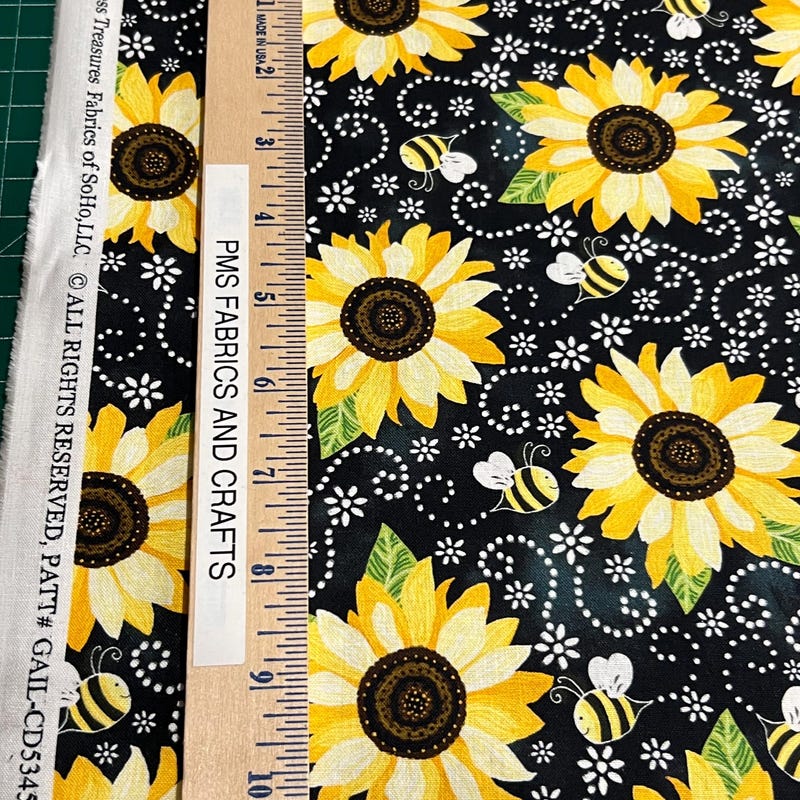 Sunflower Fabric by the Yard - Etsy