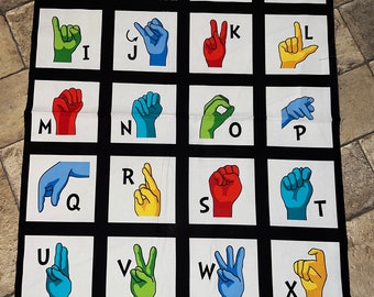 Sign Language Fabric - Etsy