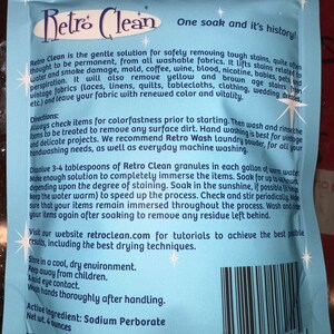 Retro Clean 4 Oz Package - Safely Clean Your Antique or Fragile Quilts ...