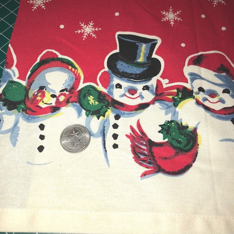 MODA 100% Light Weight Cotton Toweling Fabric Snowman Buddy - 920-137 ...