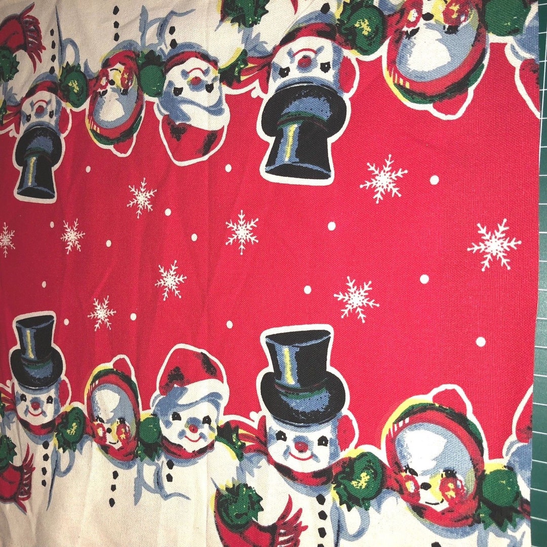 MODA 100% Light Weight Cotton Toweling Fabric Snowman Buddy - 920-137 ...