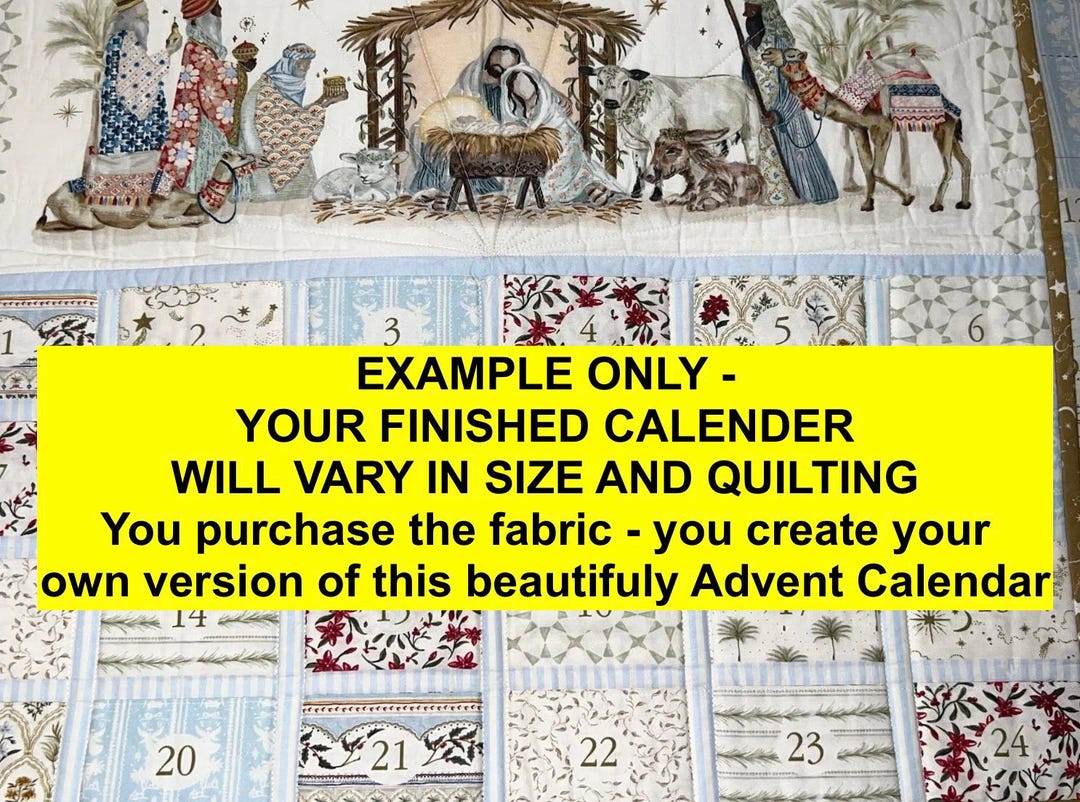 MODA 2026 Christmas Silent Night Advent Calendar 100% Cotton Fabric ...