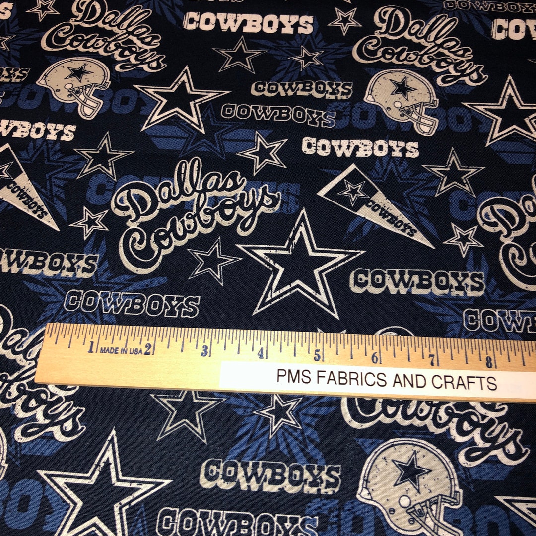 REAL NFL Licensed Dallas Cowboy 100% Cotton Fabric by the Yard 36 X ...