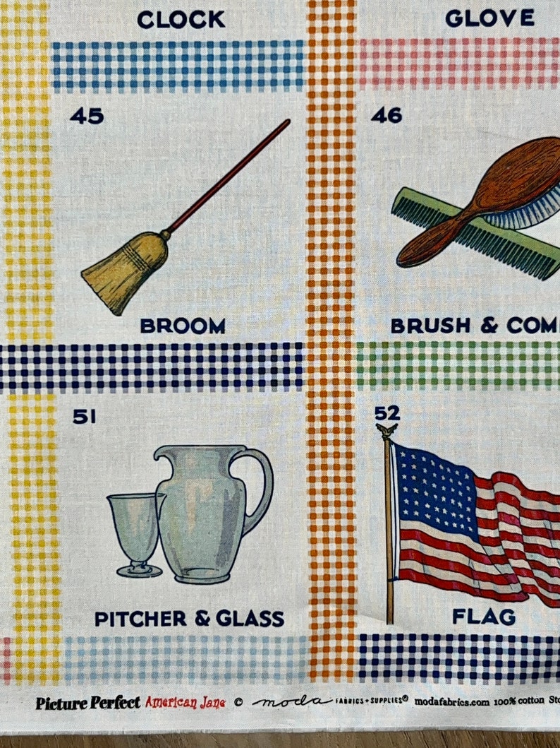 MODA Retro Look Picture Perfect 100% Cotton Fabric Panel Appr - Etsy