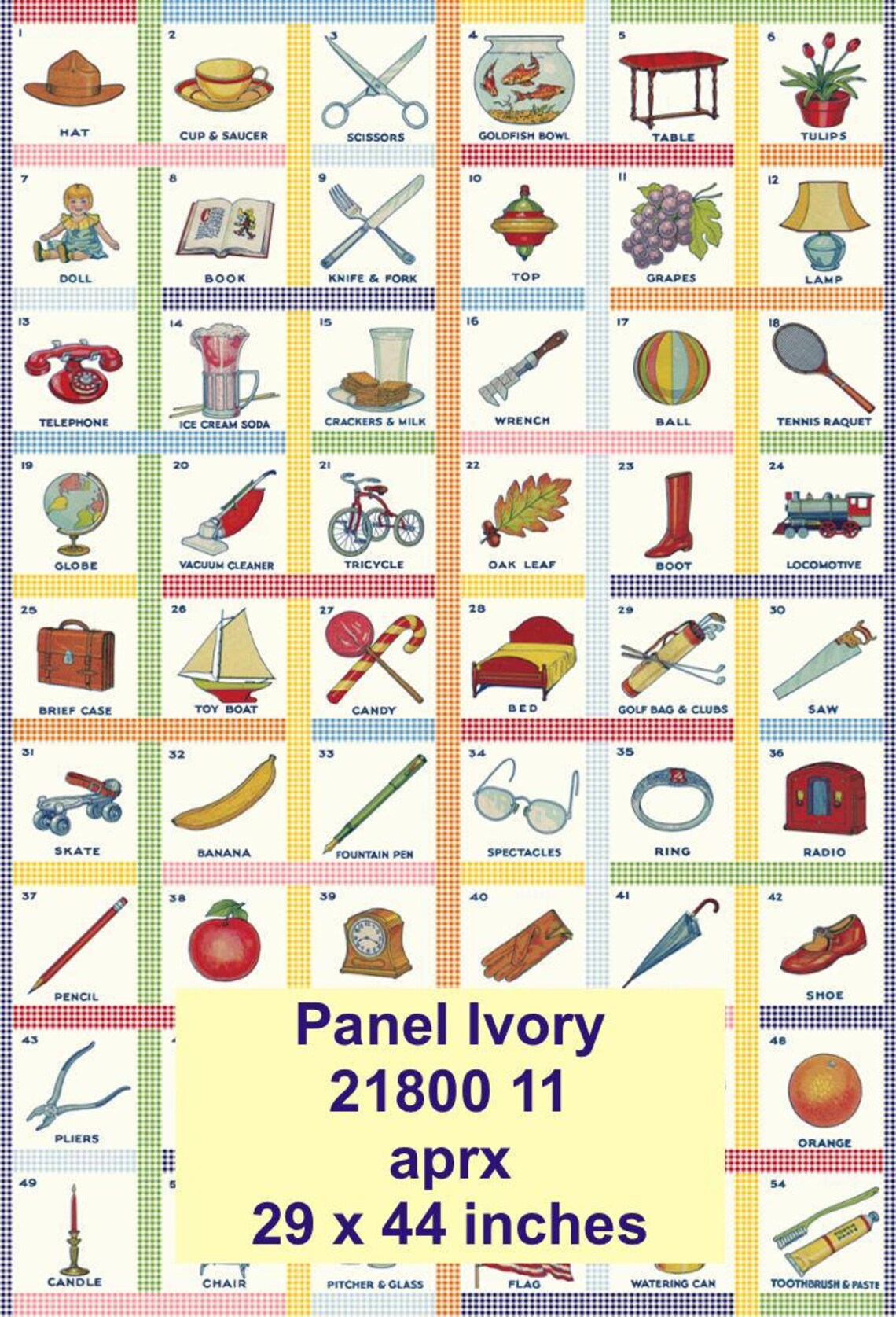 MODA Retro Look Picture Perfect 100% Cotton Fabric Panel Appr - Etsy