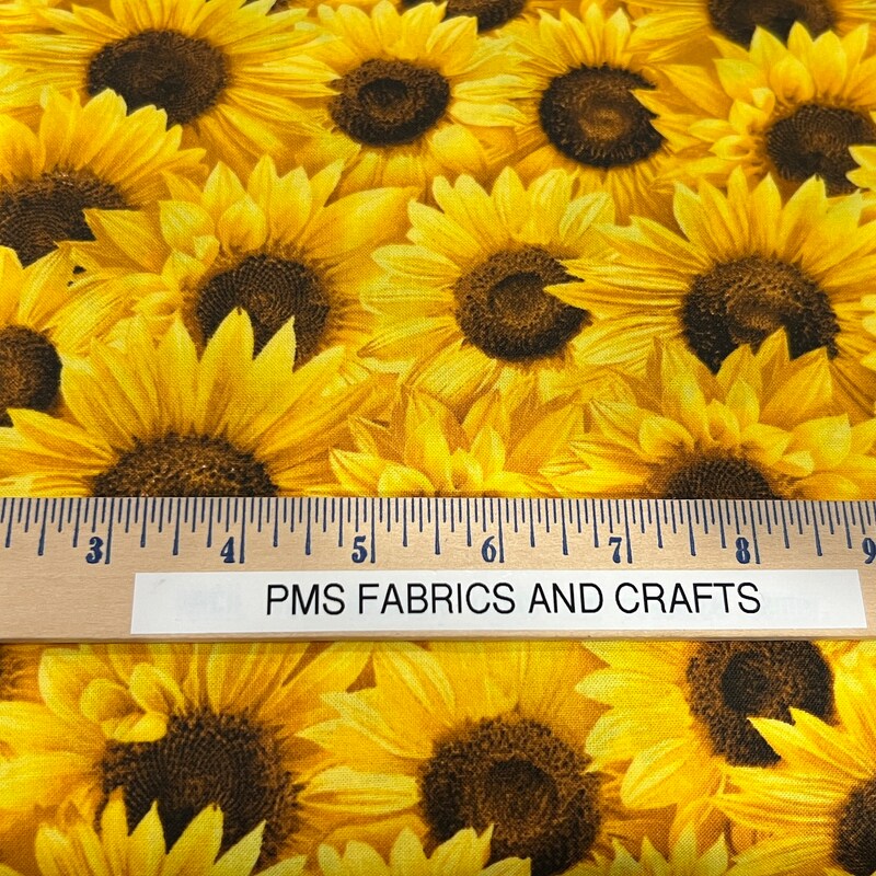 Sunflower Cotton Fabric - Etsy