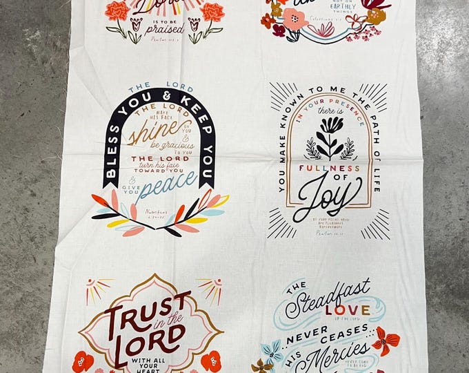 MODA Things Above Christian Based 100% Cotton Fabric by the Panel 24X44 ...
