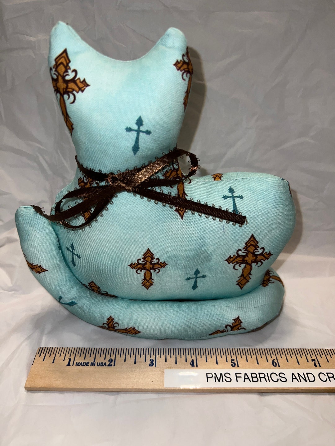 Christian Faith Theme Cross Crosses Stuffed Kitty Cat Approx 7 X 8 ...