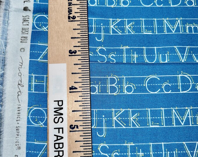 MODA Back to School 100% Cotton Fabric by the Yard 36 X 44 - Bright Sky ...