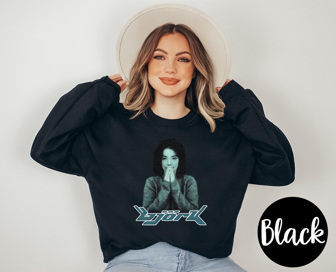 Bjork Inspired Sweat, Björk Dark Graphic Bjork Sweat , Black Dark ...