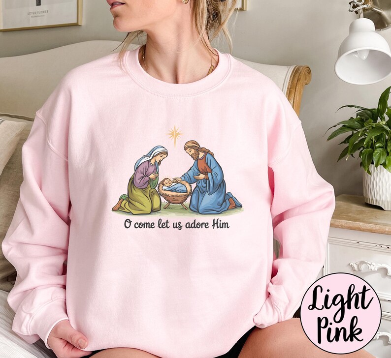 Nativity Scene Sweater, Christian Christmas Sweatshirt, Christmas ...