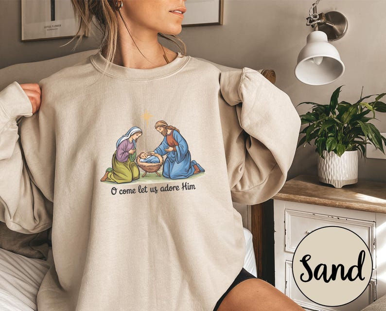 Nativity Scene Sweater, Christian Christmas Sweatshirt, Christmas ...