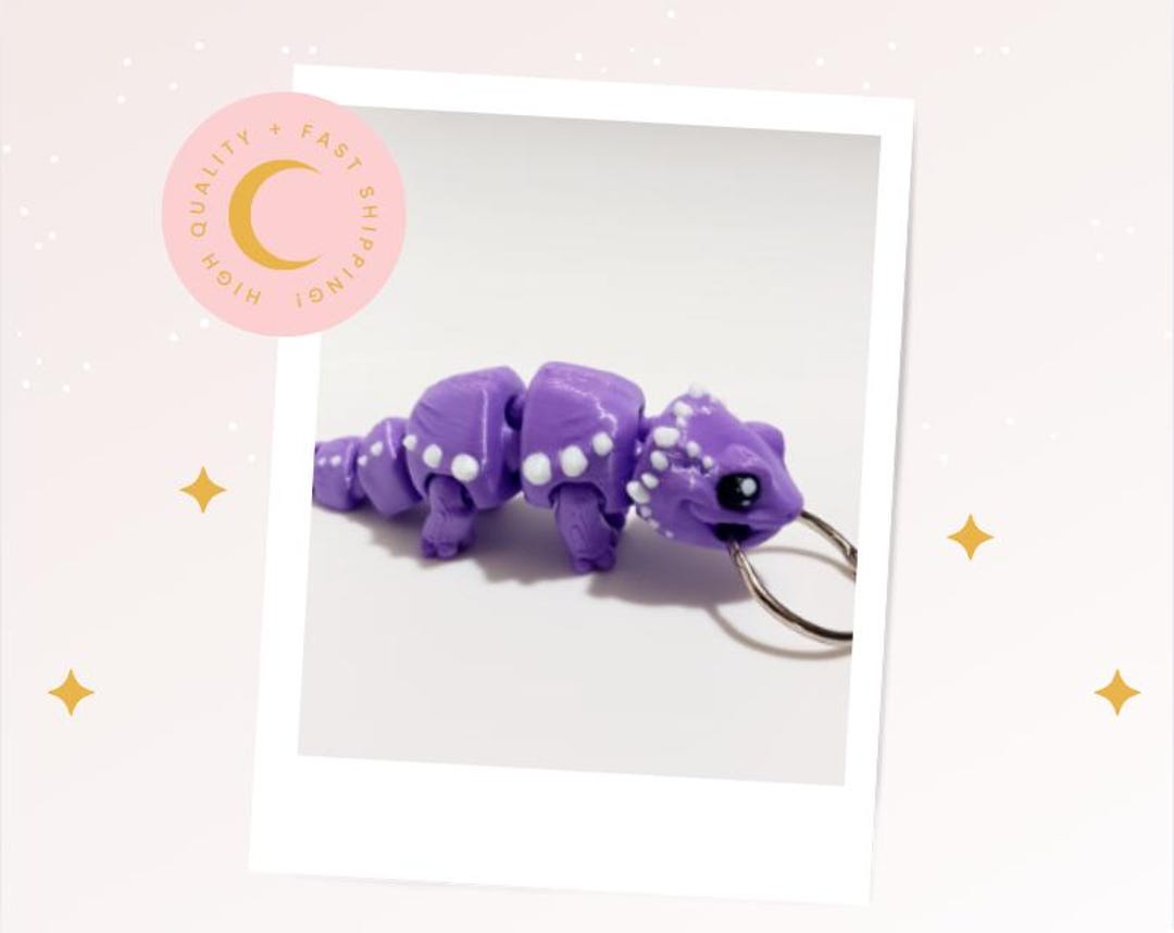 3D Printed Bearded Dragon Lizard Keychain – Unique Reptile Keychain for ...