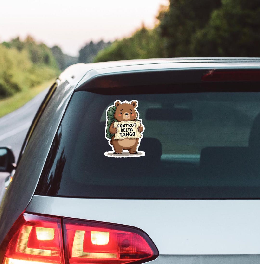 FDT Resist Bear Sticker,foxtrot Delta Tango Anti Trump Sticker,national ...