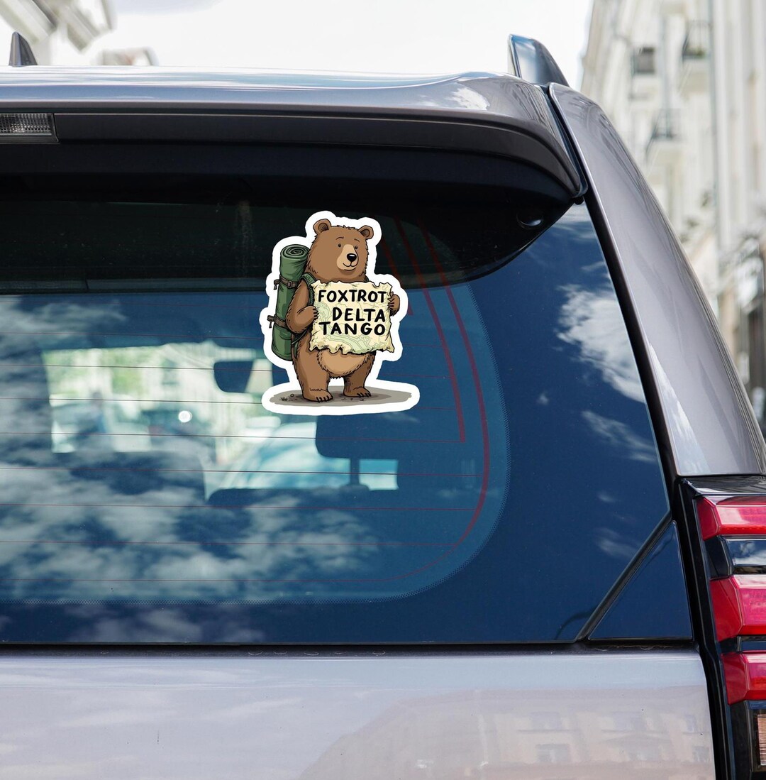 FDT Resist Bear Sticker,foxtrot Delta Tango Anti Trump Sticker,national ...